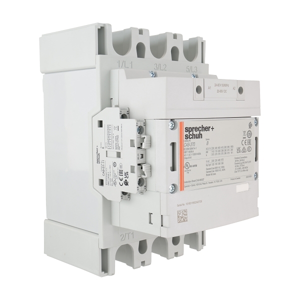 S&S CA9 Contactor 200kW 3Pole 24 to 60VAC and VDC Coil 1NO 1NC Contact ...