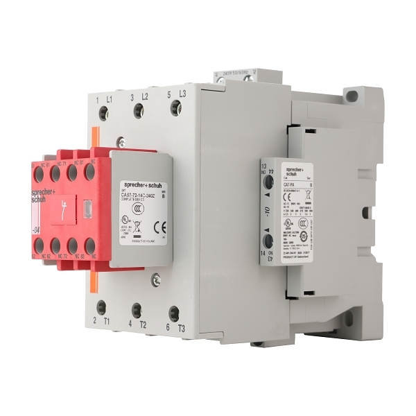S&S CAS7 Safety Contactor 37kW 3Pole 240VAC Coil 1NO 4NC Contact Auxiliary