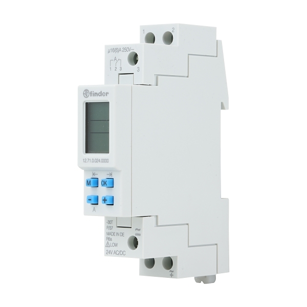 Finder 12 Series Digital Time Switch 1 Changeover 30MEM 24V AC DC ...