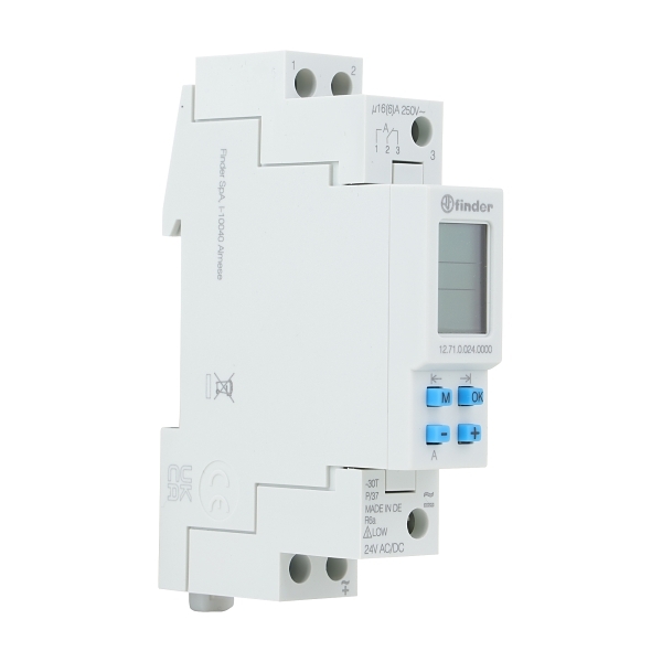 Finder 12 Series Digital Time Switch 1 Changeover 30MEM 24V AC DC ...