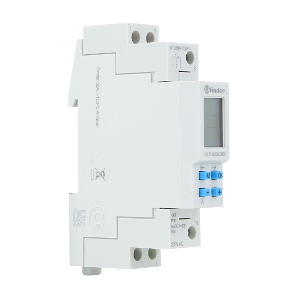 Finder 12 Series Digital Time Switch 1 Changeover 30MEM 230V AC Control ...