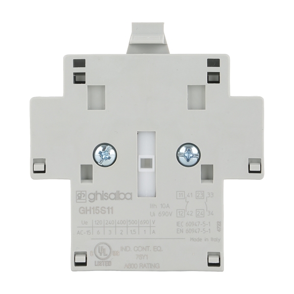 Ghisalba Contactor Auxiliary Contact with 1NO Contact and 1NC Contact ...