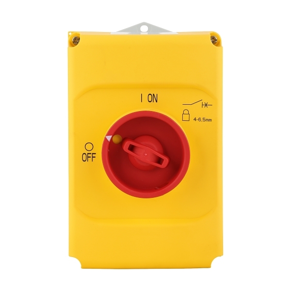 S&S KT5 Enclosure IP65 Surface Mount Red and Yellow Handle