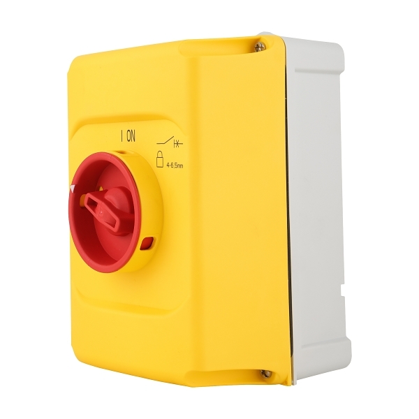 S&S KT5 Enclosure IP65 Surface Mount Red and Yellow Handle