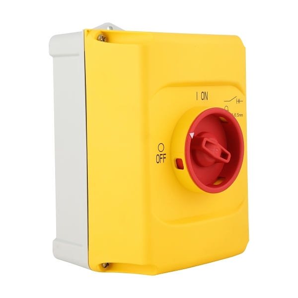 S&S KT5 Enclosure IP65 Surface Mount Red and Yellow Handle