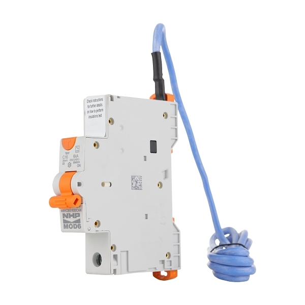 NHP MOD6 Residual Current Device - Short body w/ Overcurrent 6kA 16A ...