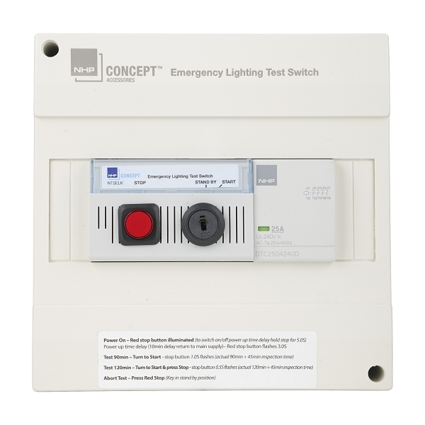 NHP Concept Panelboard Accessory Emergency Lighting Test Unit Key ...