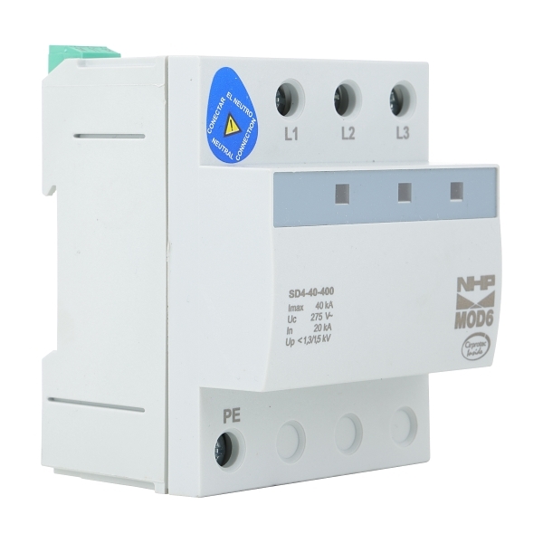 NHP MOD6 Surge Diverter 3Pole plus Neutral 40kA