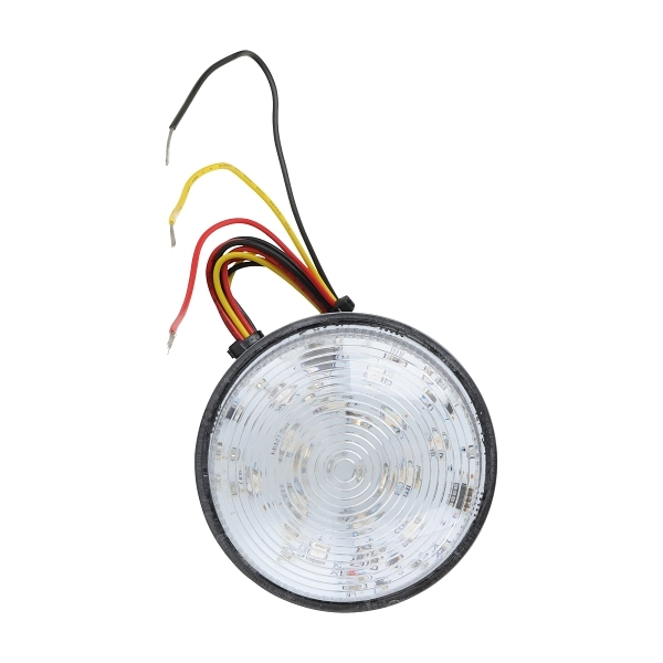 Moflash LED800 12 LEDS Steady/Flashing Mode IP65 10 to 100V DC Stud or Surface Mount Lens Amber