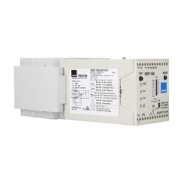 NHP Motor Protection Relays Overload Electronic 33 to 160A 24VAC Control