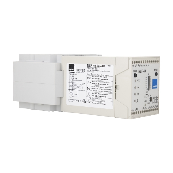 NHP Motor Protection Relays Overload Electronic 8.25 to 40A 24VAC Control