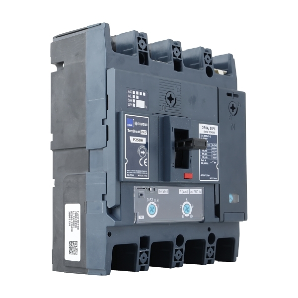 Terasaki TemBreak PRO MCCB 250 Frame 70kA 4P 250A Adj. Thermal Adj ...
