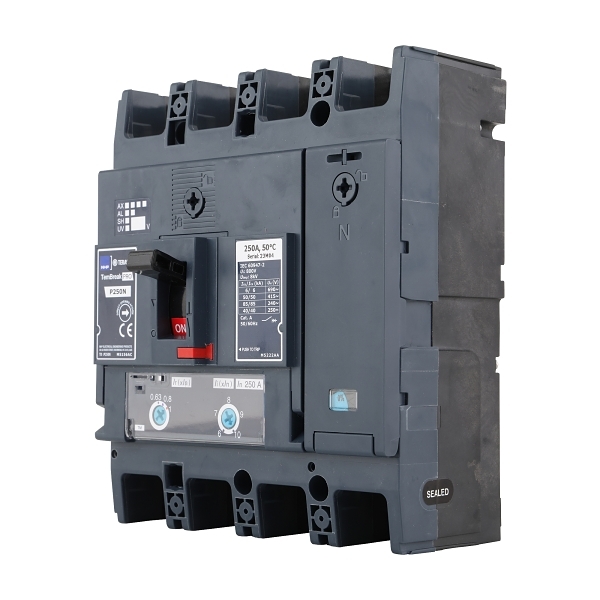 Terasaki TemBreak PRO MCCB 250 Frame 50kA 4P 250A Adj. Thermal Adj ...