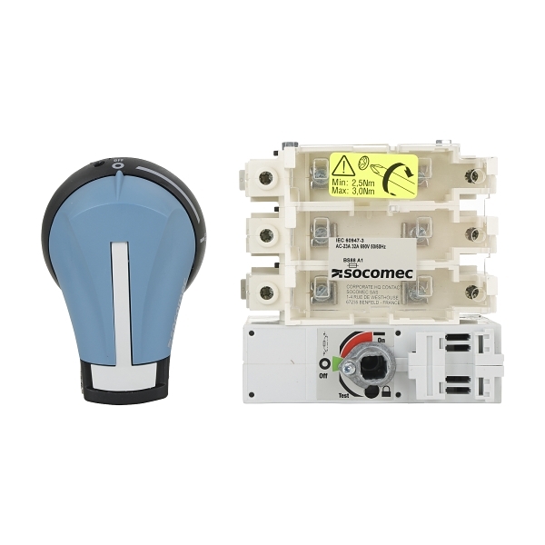 Socomec SSF Fuse Switch kit, w/ External Handle, suits BS fuses, 3P 32A