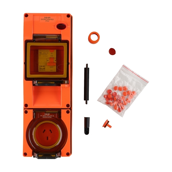 NHP ISO Socket Outlet - RCD, 3 Flat Pins 10A 250V AC, w/ Base ...