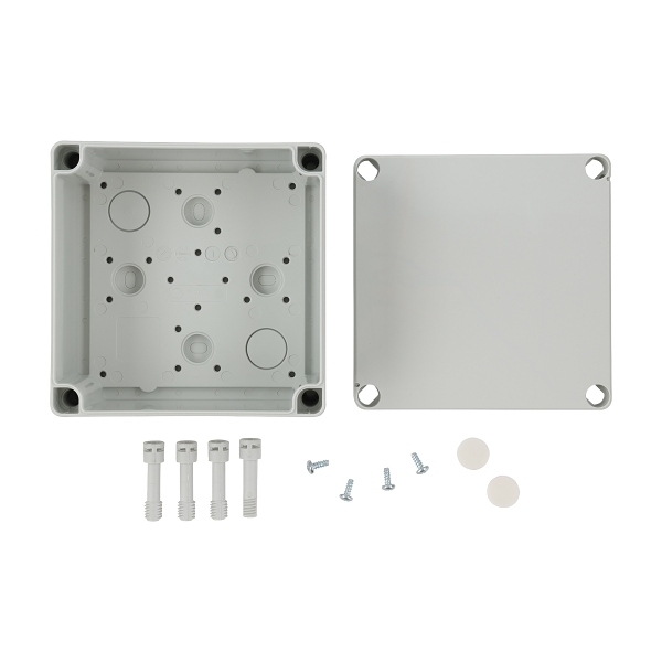 NHP NLINE NLP Terminal Box Plastic IP65 H130 x W130 x D75mm Grey