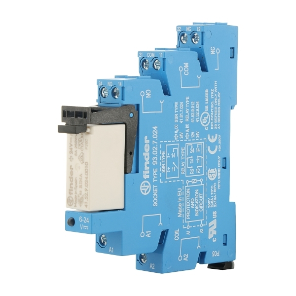 Finder 38 Series Relay Interface Modules Relay 6A 1 Changeover 6V DC ...