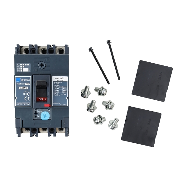 Terasaki TemBreak PRO MCCB 160 Frame 25kA 3P 100A Adj. Thermal Fix ...