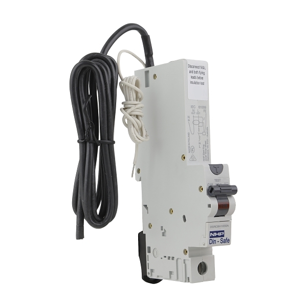 NHP DIN-T Residual Current Device Long Body w/ Overcurrent 10kA 10A ...