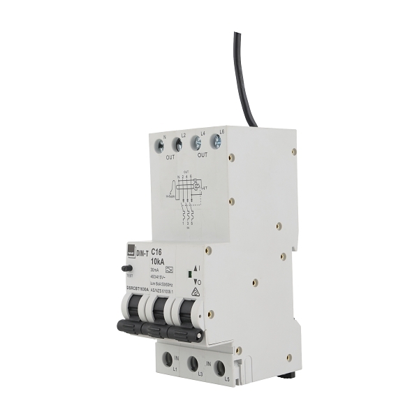 NHP DIN-T Residual Current Device Long Body w/ Overcurrent 10kA 32A ...