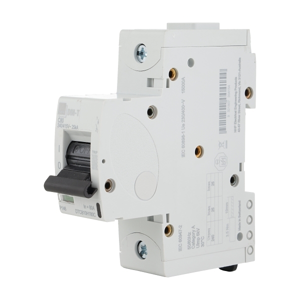 NHP DIN-T Miniature Circuit Breaker 10H 1Pole 100A C Curve