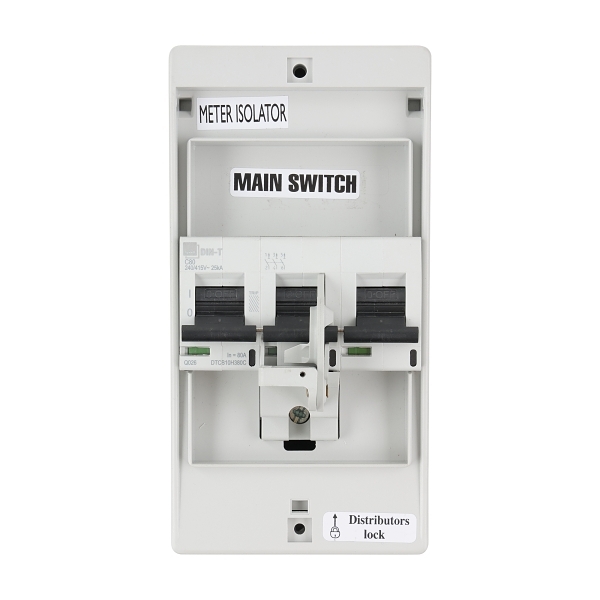 NHP DIN-T Meter Isolator Pole Cover 4 Way Surface and 3Pole 100A 10kA ...