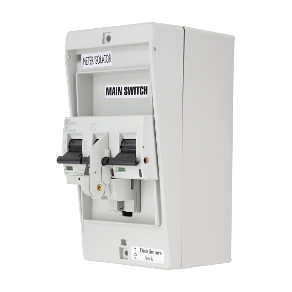 NHP DIN-T Meter Isolator Pole Cover 4 Way Surface and 3Pole 100A 10kA ...