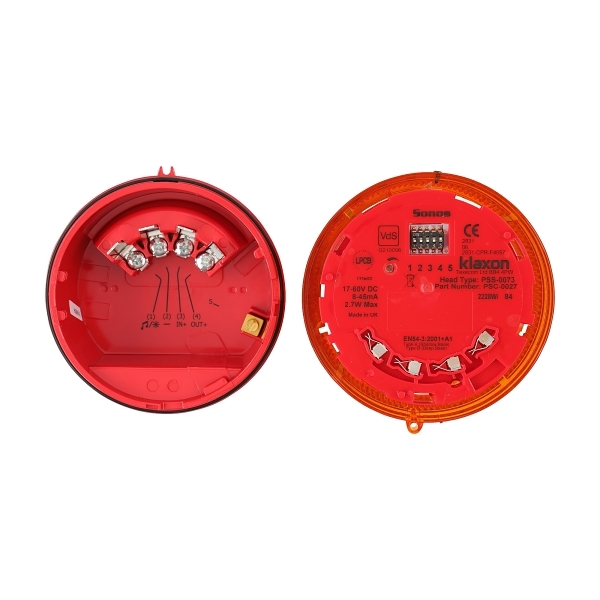 Klaxon Sonos Sounder Beacon LED 1 Alarm 32 Tones 102B IP65 110-230V DC ...