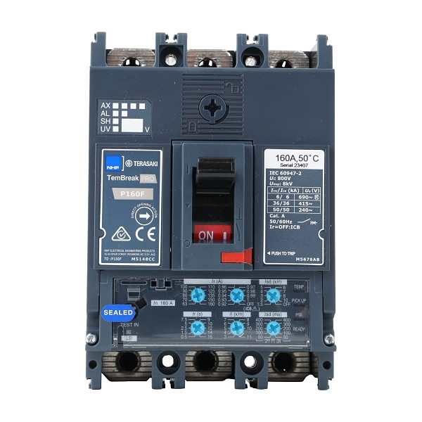 Terasaki TemBreak PRO MCCB 160 Frame 36kA 3P 100A Basic Electronic