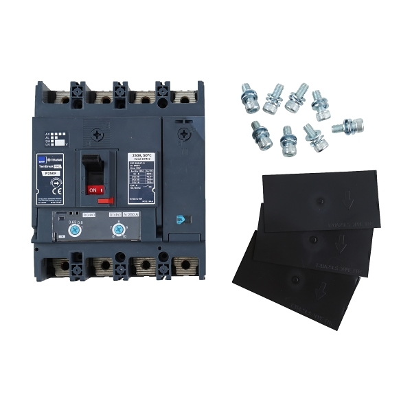 Terasaki TemBreak PRO MCCB 250 Frame 36kA 4P 100A Adj. Thermal Adj ...