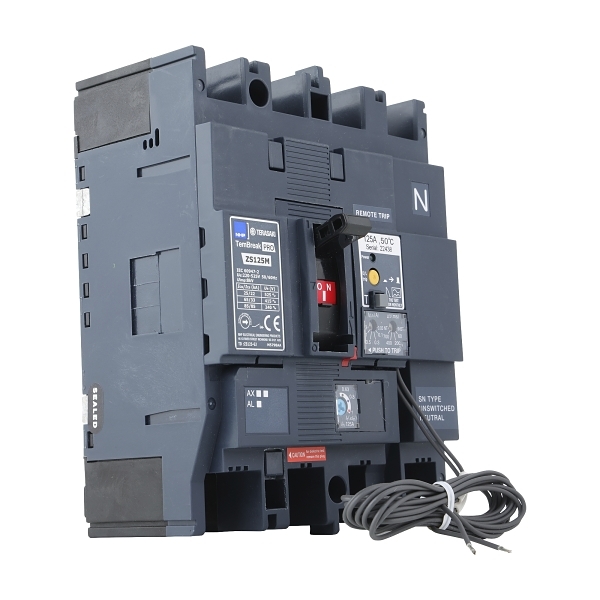 Terasaki TemBreak PRO ELCB 125 Frame 65kA 4P 100A 30mA 3A Adj. Thermal ...