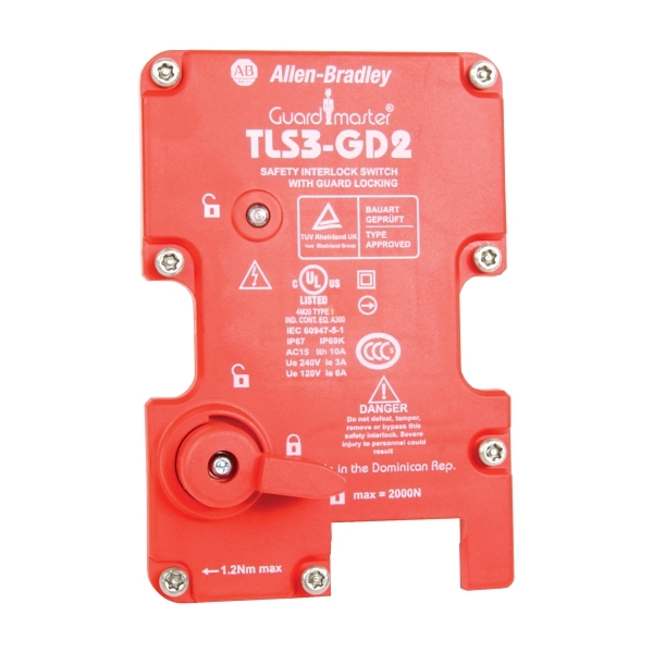 Allen-Bradley 440G TLS GD2 Guardlock Switch Locking Cover TLS3 Attached ...