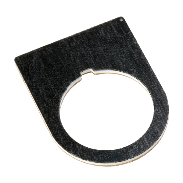 Allen-Bradley 800F Legend Plate 30 x 40mm, CUSTOM, Black with White Text