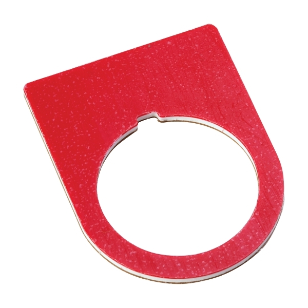 Allen-Bradley 800F Legend Plate 30 X 40mm, CUSTOM, Red with White Text