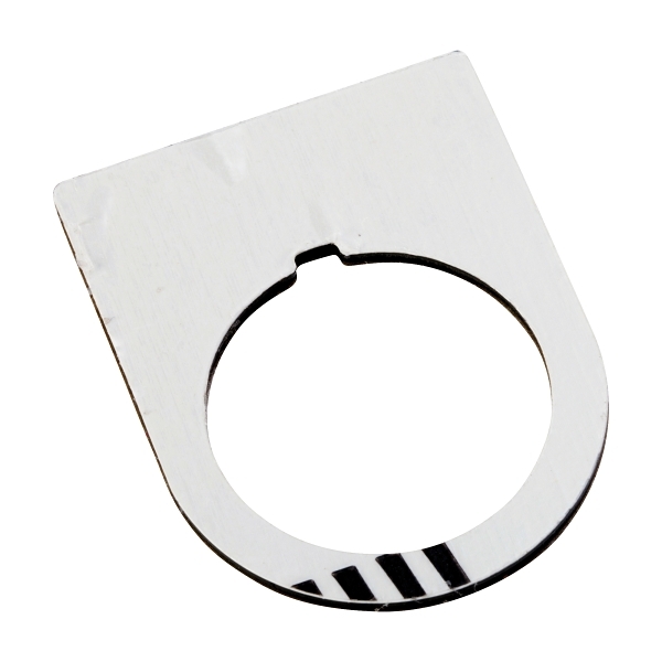 Allen-Bradley 800F Legend Plate 30 x 40mm, CUSTOM, White with Black Text