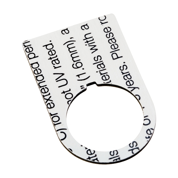 Allen-Bradley 800F Legend Plate 30 x 50mm, FAULT, White with Black Text