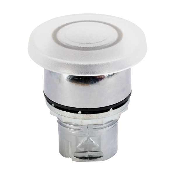 Allen-Bradley 800F Pushbutton 22.5mm Head Only Metal Momentary Mushroom ...