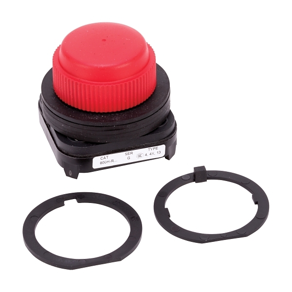 Allen-Bradley 800H Pushbutton 30.5mm Booted Head Momentary Non Illuminated Red
