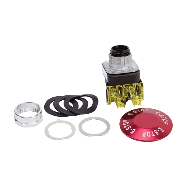 Allen-Bradley 800T/H PB 30.5mm FS Allum Head 2 Pos. Push Pull Non Illum EStop 1N.C. Late Brake Red