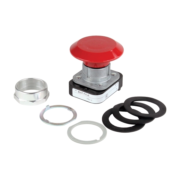 Allen-Bradley 800T Pushbutton 30.5mm Jumbo Mushroom Head 2 Position Push Pull Non Illuminated Red