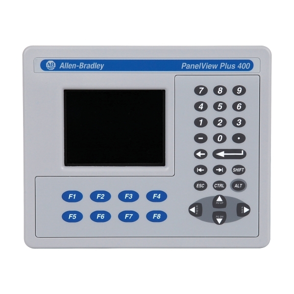 AB PanelView Plus 6 400 Model Compact Grayscale Keypad RS232 EtherNet DC