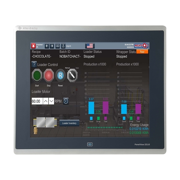 Allen-Bradley PanelView 5000 5510 Terminal 15Inch Colour Touch DC Power