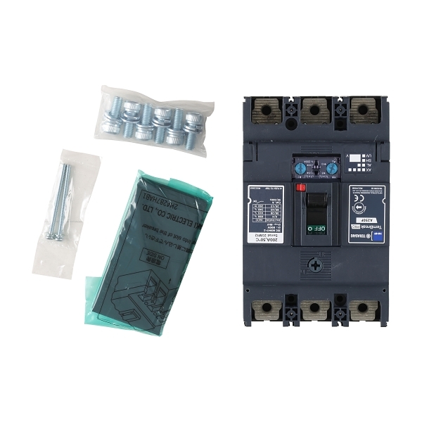 Terasaki TemBreak PRO MCCB 250 Frame 36kA 3P 200A Adj. Thermal Adj ...