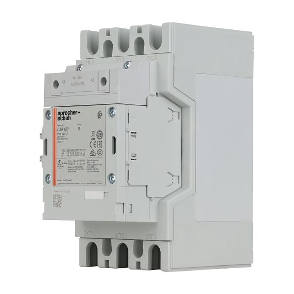 S&S CA9 Contactor 90kW 3Pole 48 to 130VAC and VDC Coil 1NO 1NC Contact ...