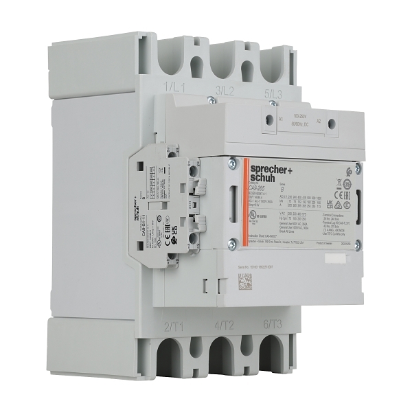 S&S CA9 Contactor 132kW 3Pole 100 to 250VAC and VDC Coil 1NO 1NC ...
