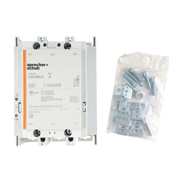 S&S CA9 Contactor 355kW 3Pole 100 to 250VAC and VDC Electronic Coil 1NO ...