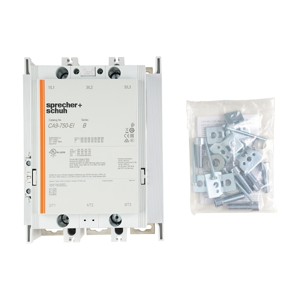 S&S CA9 Contactor 425kW 3Pole 100 to 250VAC and VDC Electronic Coil 1NO ...