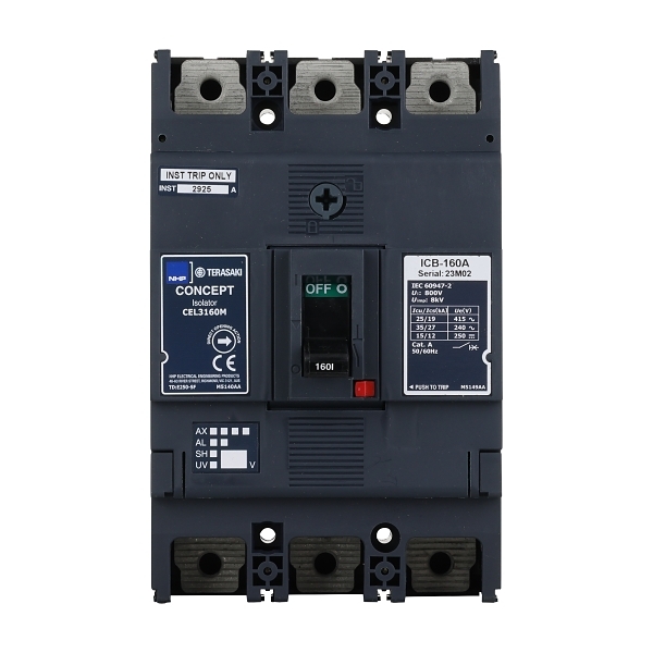 NHP Concept Panelboard Accessory Isolator Switch 160A 3Pole 25kA