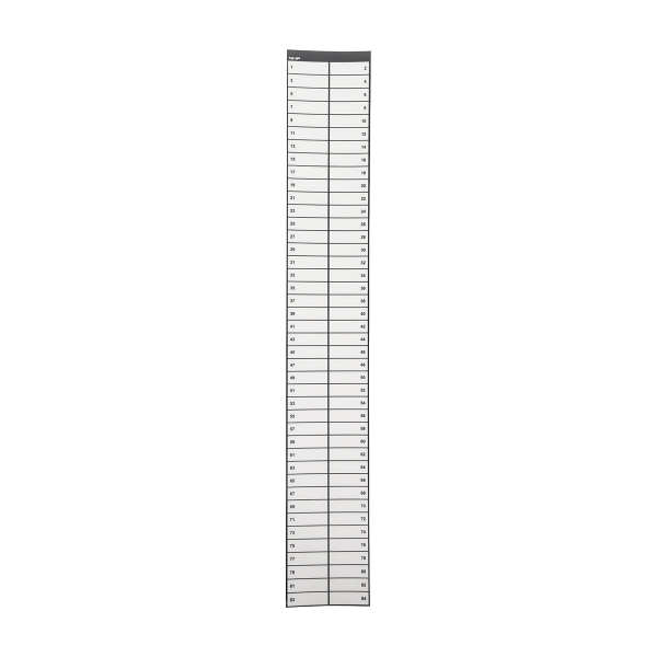 NHP Concept Panelboard Accessory Label Escutcheon Legend 1 to 84 suits DinT