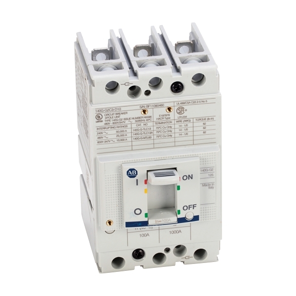 Allen-Bradley 140G MCCB G Frame 36kA 3P 110A Fixed Thermal Magnetic